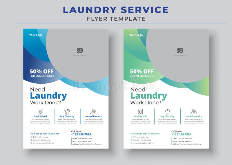 Laundry Service Flyer Template, Dry Cleaner Flyer, Poster Brochure ...