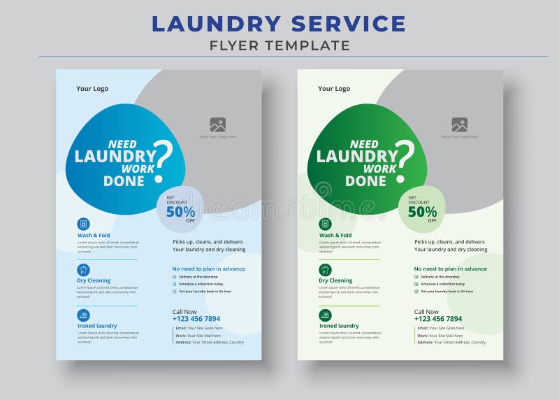 Laundry Service Flyer Template, Dry Cleaner Flyer, Poster Brochure ...