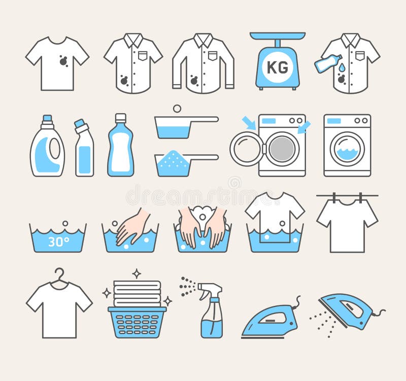 Laundry Care Icons Stock Illustrations – 3,554 Laundry Care Icons Stock ...