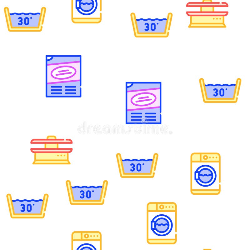 Laundry Icons Pattern Stock Illustrations – 634 Laundry Icons Pattern ...