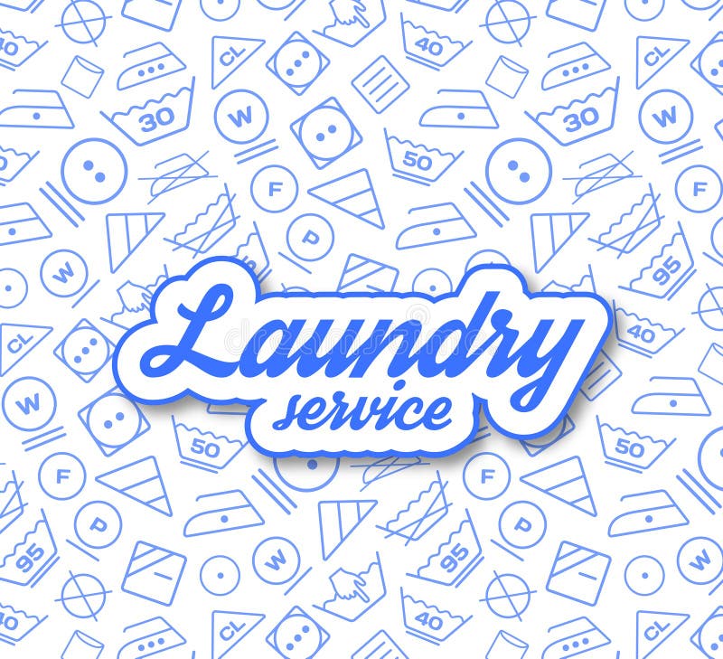 Laundry Service Vector Illustration Stock Vector - Illustration of ...