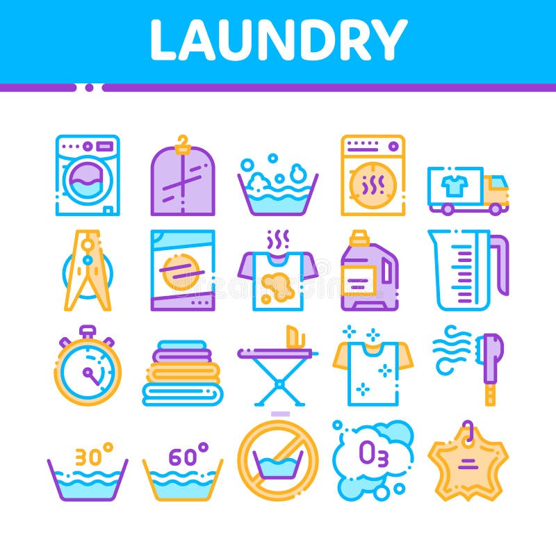 Laundry Service Minimal Infographic Banner Vector Stock Vector ...