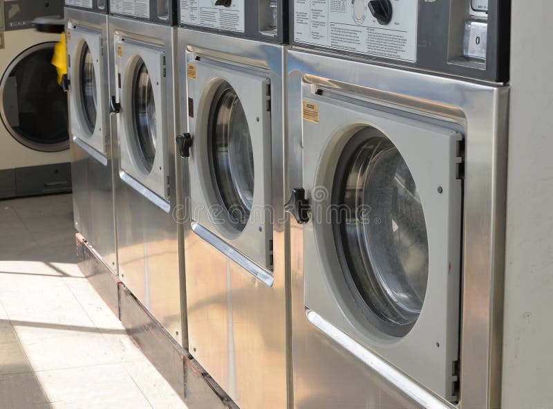 Laundry machine stock photo. Image of launderette, commercial - 65699796