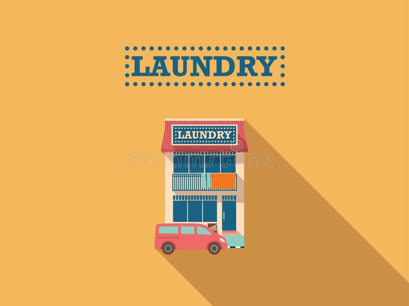 Laundry Shop stock vector. Illustration of inside, iron - 62078710