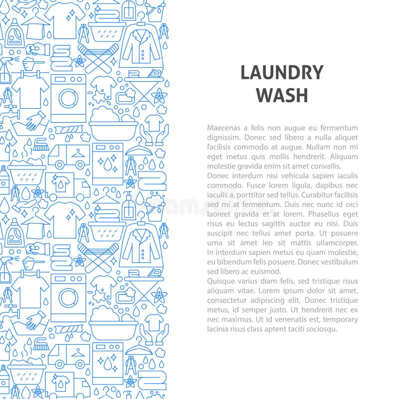 Laundry Wash And Cleaning Icons Stock Vector - Illustration of dirty ...