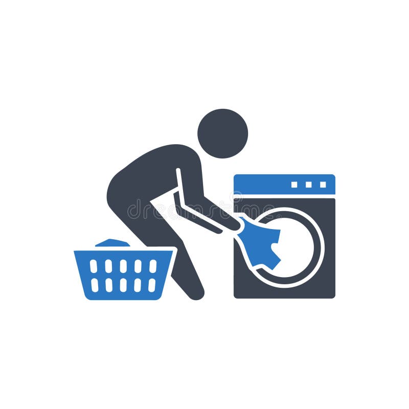 Laundry Washing Icon stock illustration. Illustration of household ...