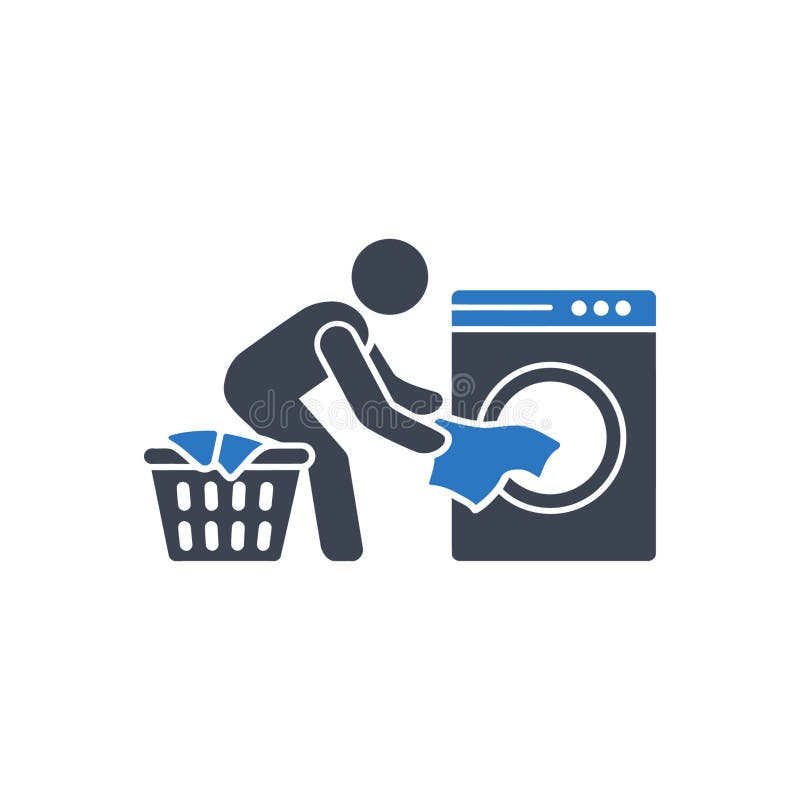 Laundry Washing Icon stock vector. Illustration of design - 373152166