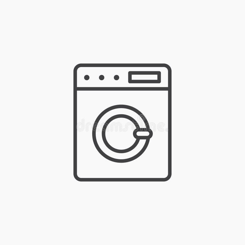 Laundryline in Thin Line Black Color. Flat Simple Vector Symbols ...