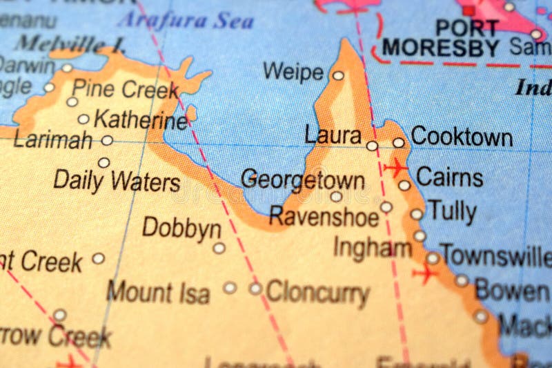 Laura-Australia Political Map or Administrative Map with Blurry ...