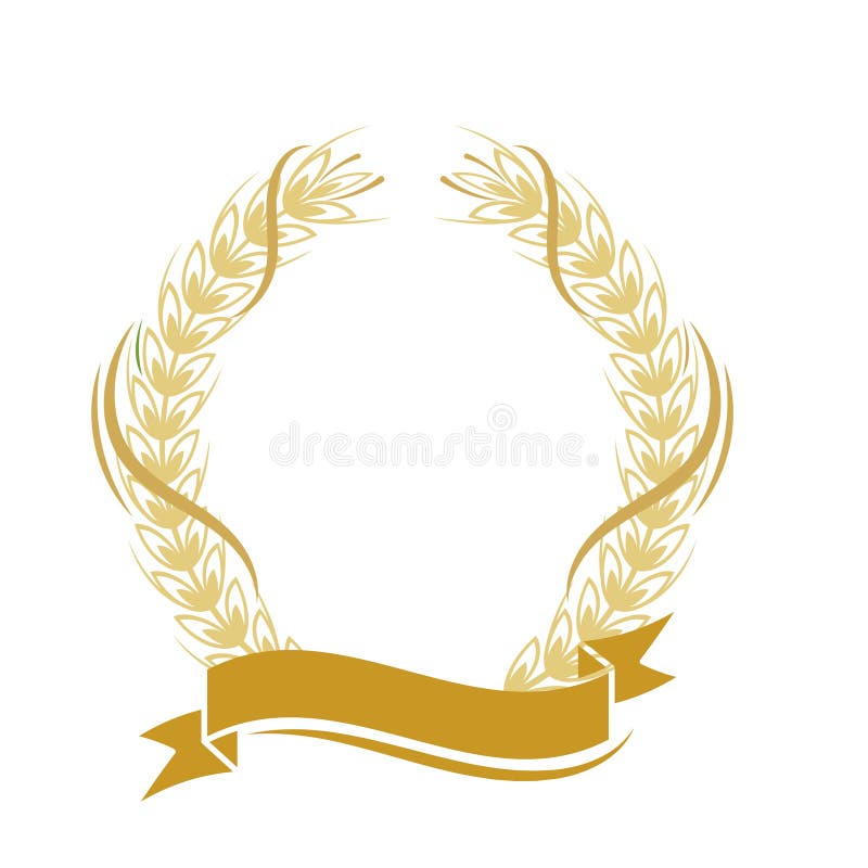 Laurel wreath with flag stock vector. Illustration of sign - 238920458