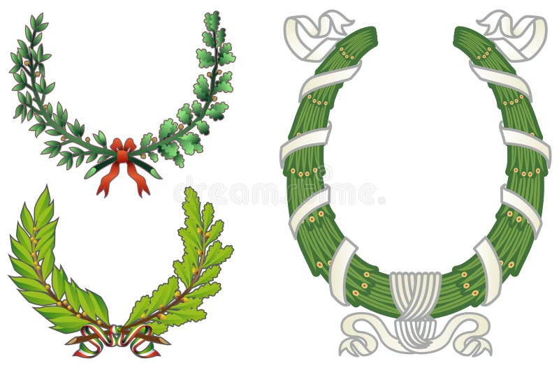 Laurel wreath stock vector. Illustration of honour, silver - 19209199