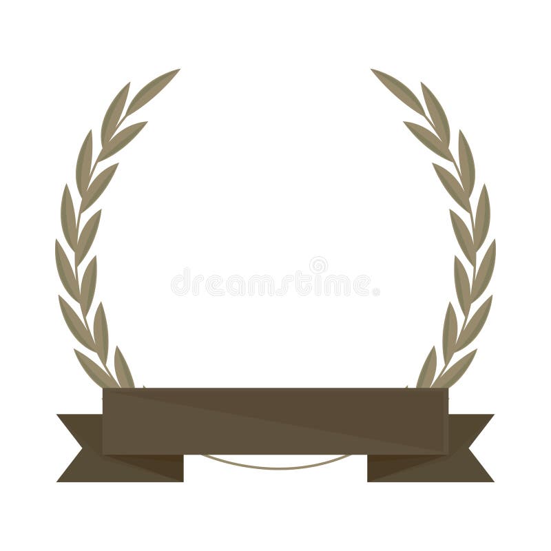 Laurel banner icon stock vector. Illustration of badge - 253766544