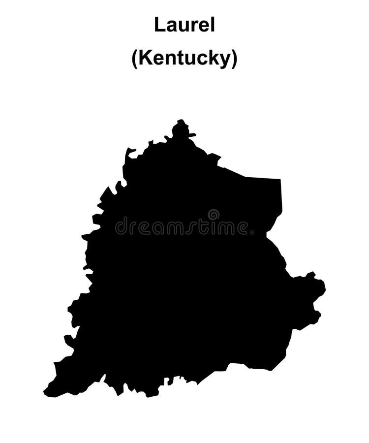 Laurel outline map stock vector. Illustration of counties - 361598513