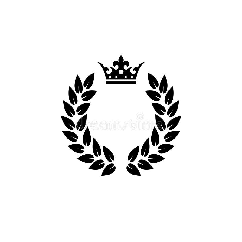 Laurel Honor Wreath Vector in Gold on White Isolated Background. Stock ... Laurel Honor Wreath Vector in Gold on White Isolated Background. Stock ...
