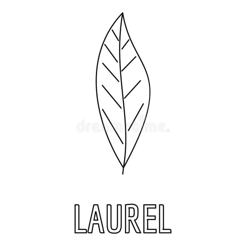 Laurel Leaf Icon, Outline Style. Stock Vector - Illustration of season ... Laurel Leaf Icon, Outline Style. Stock Vector - Illustration of season ...