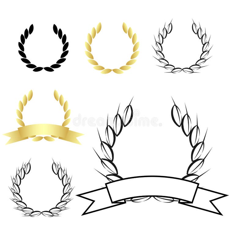 Laurel Wreaths Banner Stock Illustrations – 2,002 Laurel Wreaths Banner ...