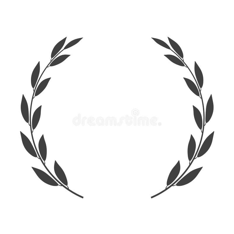 Laurel Wreath Isolated. Vector Icon Stock Vector - Illustration of ...