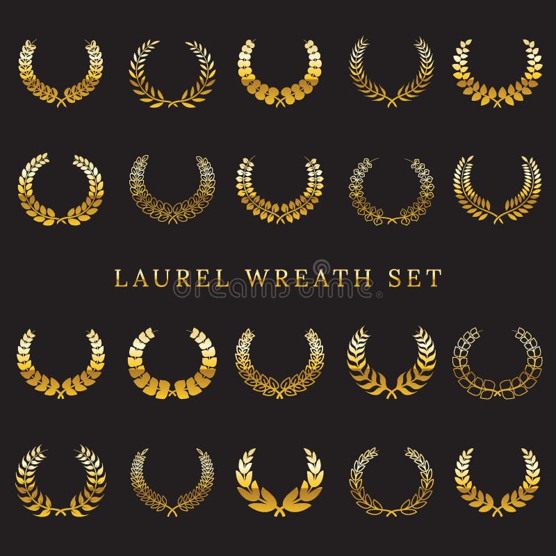 Laurel Wreath Set. Vector Illustration Decorative Design Stock Vector ... Laurel Wreath Set. Vector Illustration Decorative Design Stock Vector ...
