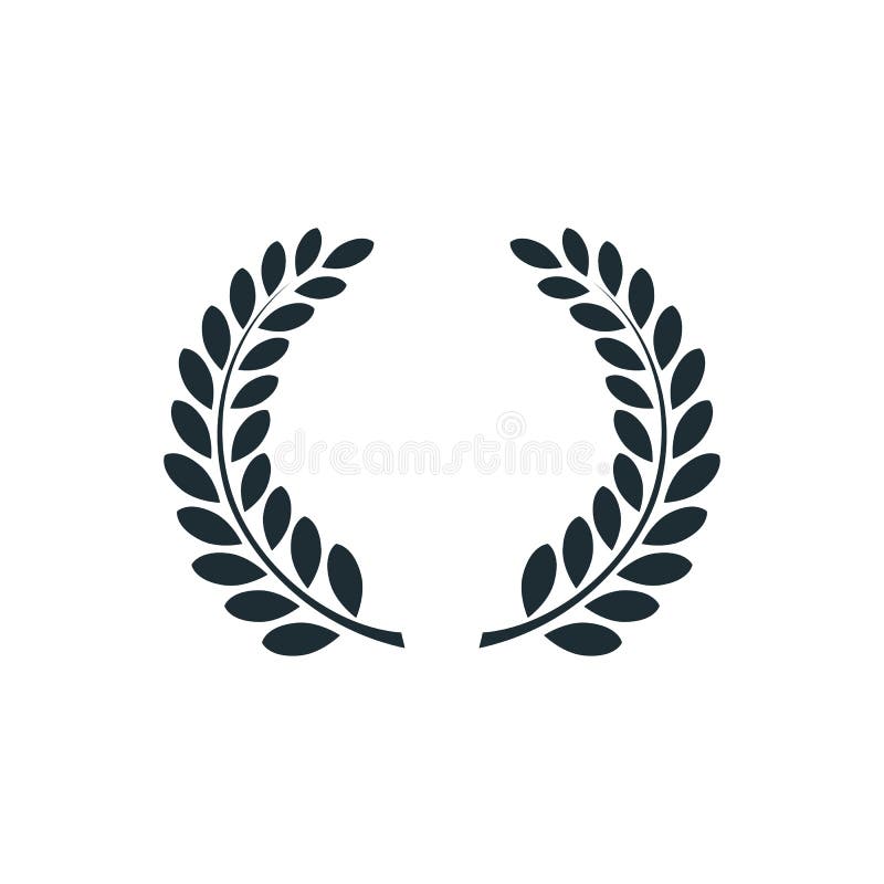 Laurel Wreath , Simple Concept Logo Stock Vector - Illustration of ...