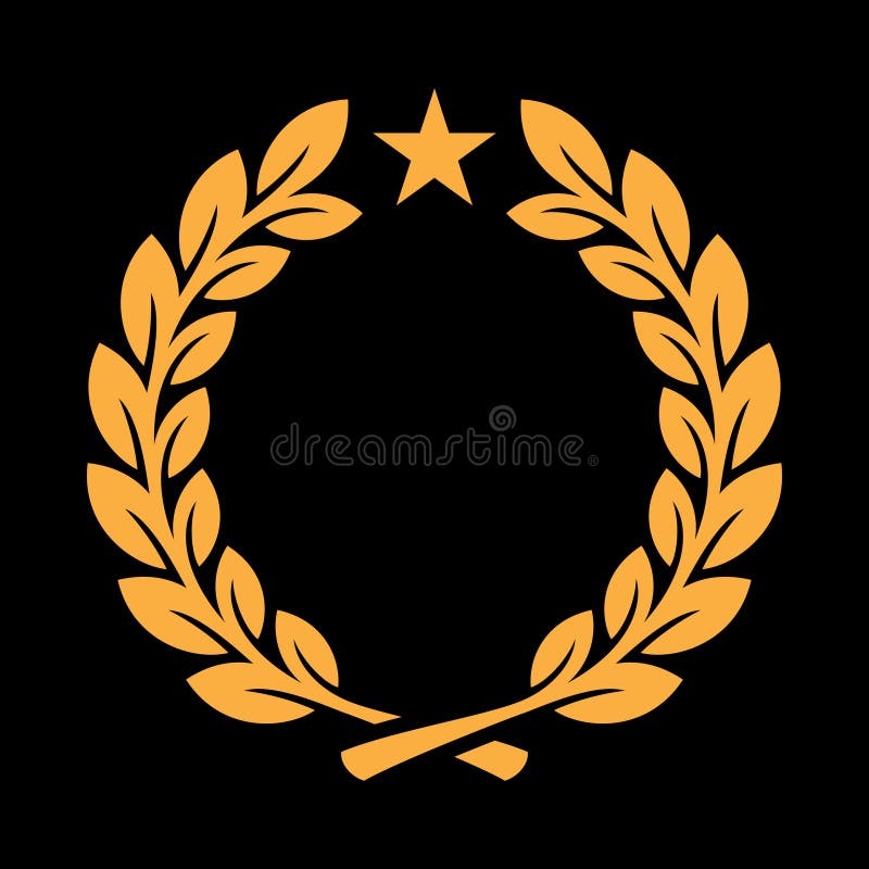 Laurel Wreath and Star. Vector Image Stock Vector - Illustration of ...