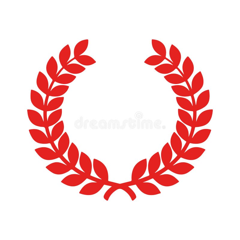 Laurel Wreath Vector, Red Victory Wreath, Award Wreath Clipart Stock ...