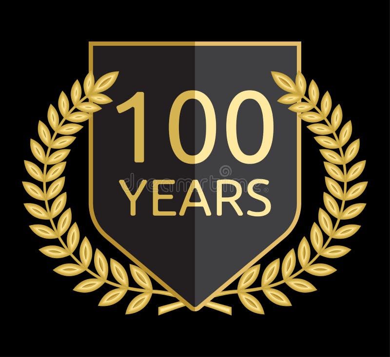 Elegant 100 Years Anniversary Stamp with Ribbon Stock Vector ...