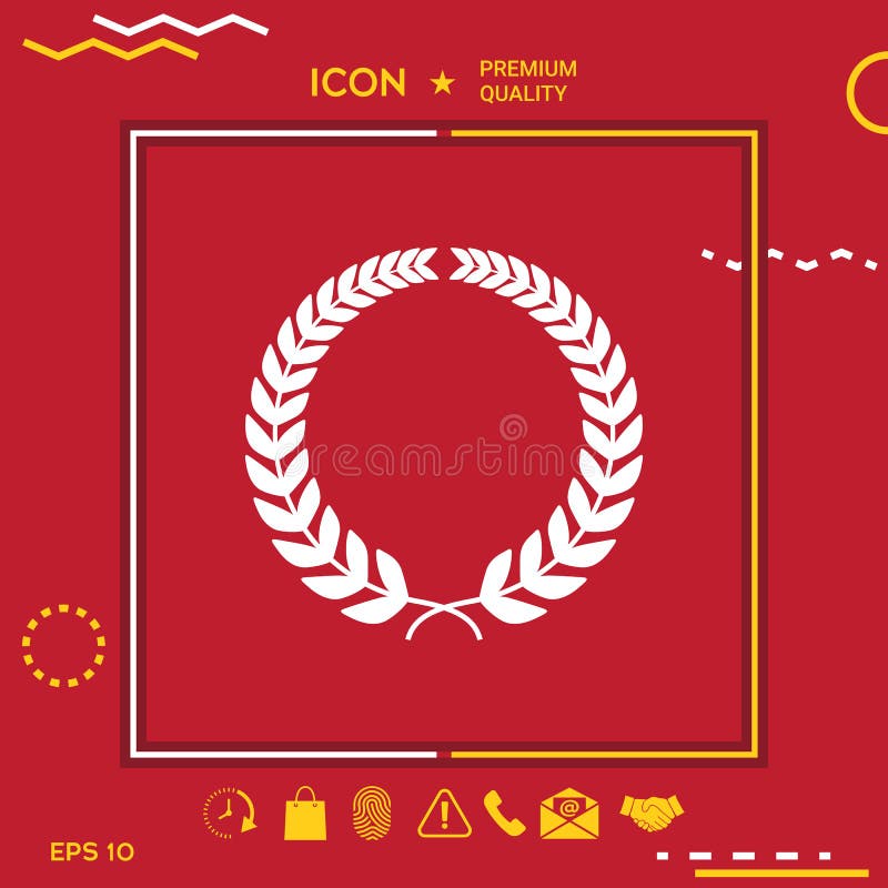 Laurel Wreath for Yor Design Stock Vector - Illustration of icon ...