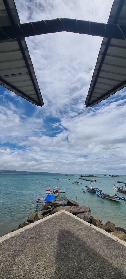 Lautan Beach Shine Pangandaran Indonesia Stock Image - Image of ...
