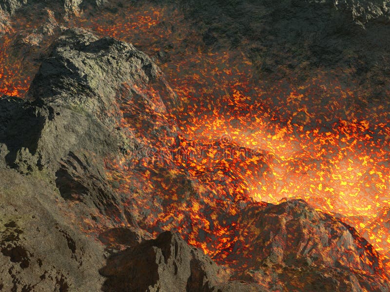 Lava stock illustration. Illustration of flame, volcano - 2029854