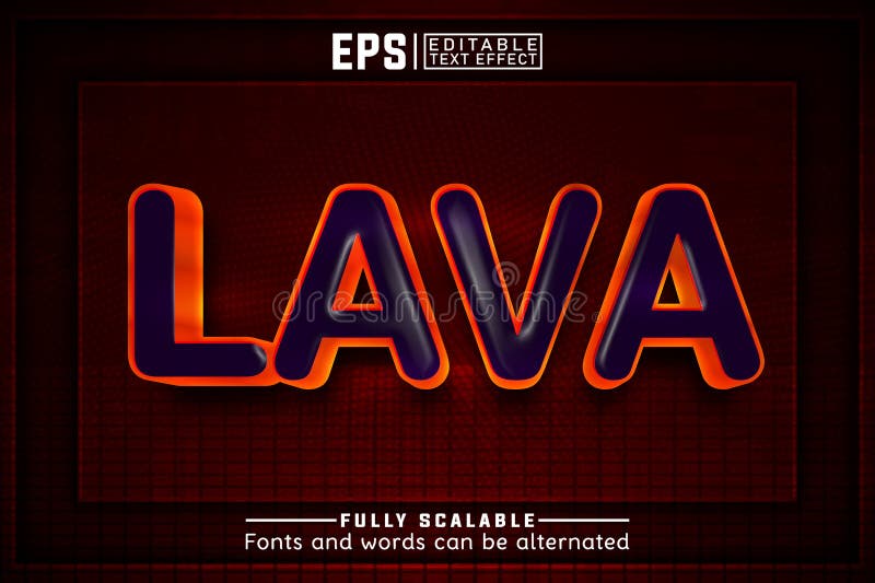 LAVA 3d -Editable Text Effect Stock Vector - Illustration of devil ...