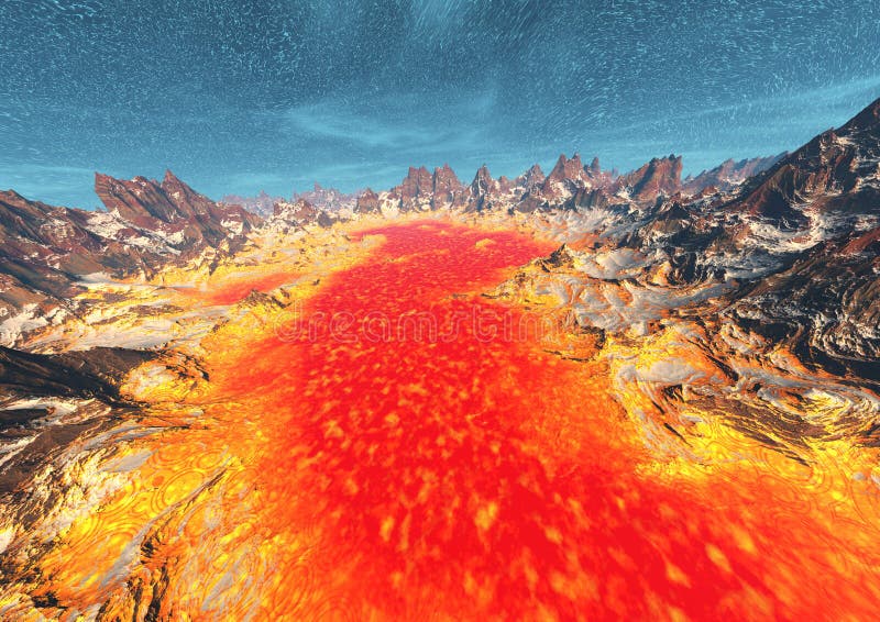 Molten rock or lava stock illustration. Illustration of fire - 14776543