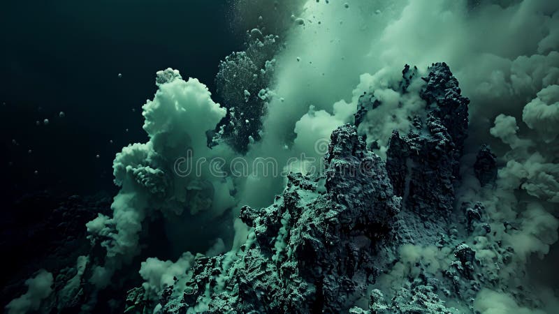 Lava Bubbles and Steams As it Flows from the Active Volcano Creating a ...