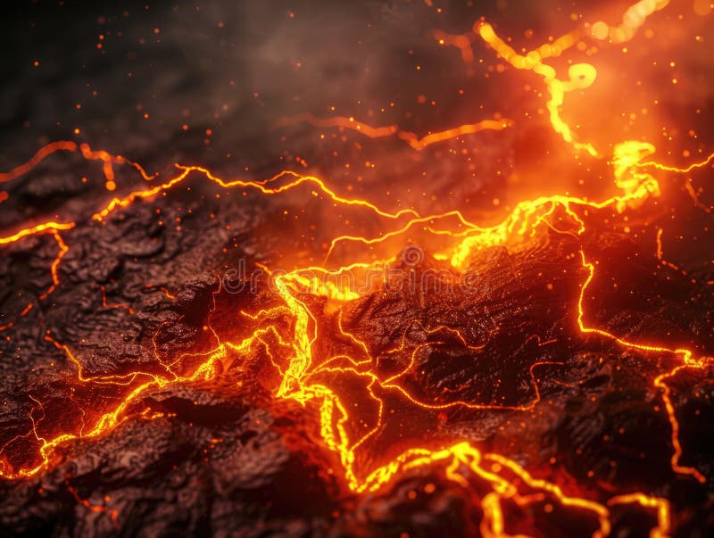 Lava Covered Ground Close Up Stock Photo - Image of smoldering, close ...