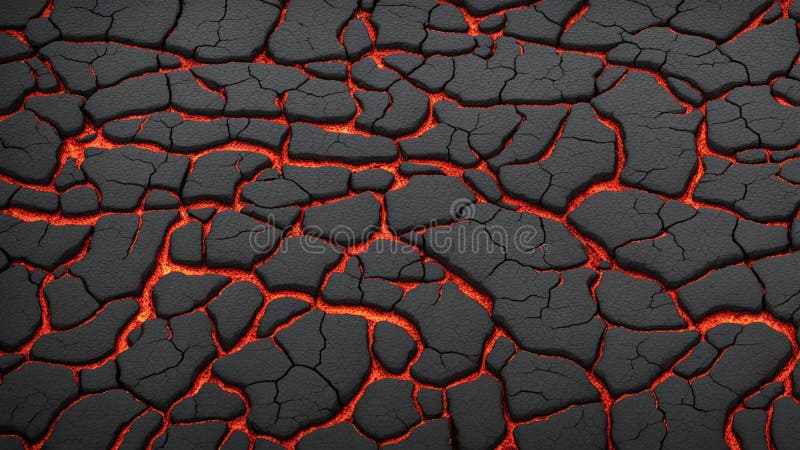 Lava Cracked Earth Volcanic Texture Ground Background Stock ...
