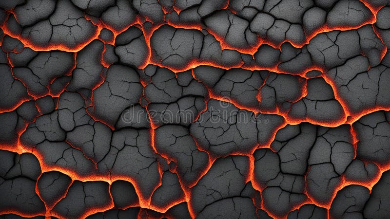Lava Cracked Earth Volcanic Texture Ground Background Stock ...