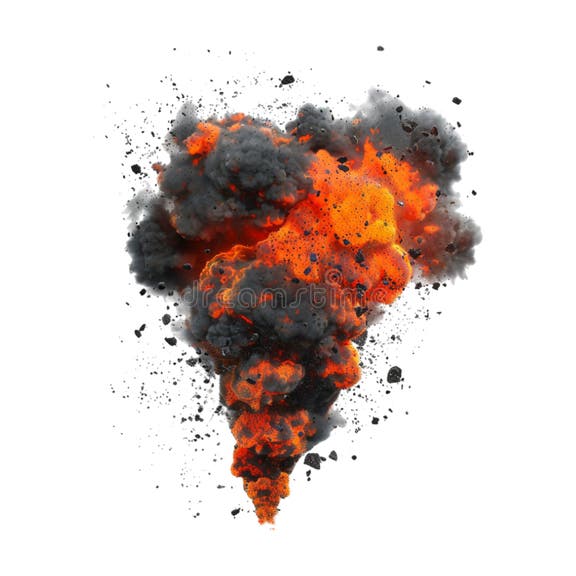 Lava Explosion on Transparent Background - Ai Generated Stock ...