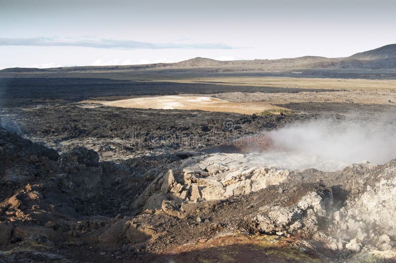 Lava field stock photo. Image of steam, rotting, hydrogen - 17573864