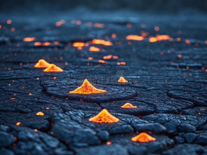 Lava Field, Molten Rock, and Cooling Formation, a Visual Study of ...
