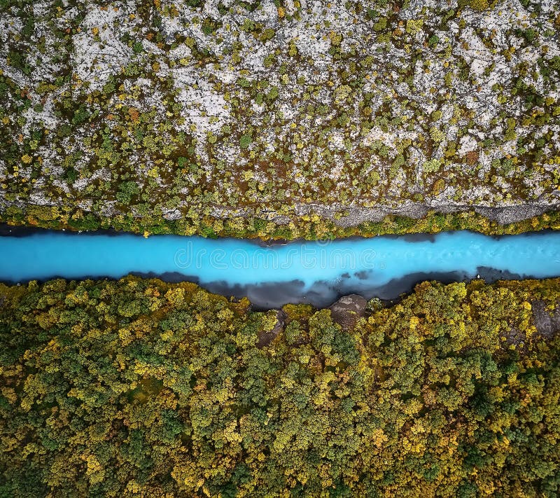 Lava Fields of Iceland Top View from Drone of the Aerial View. Rocks ...