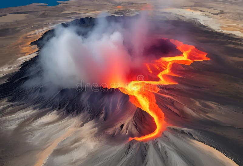 Lava Flow Scorching Intensely with Extreme Heat.AI Generated Stock ...
