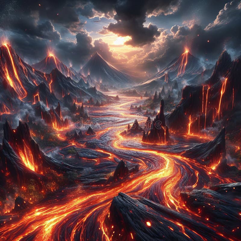 156 20. Lava Flow Lava Flow - a Stream of Molten Rock Stock ...