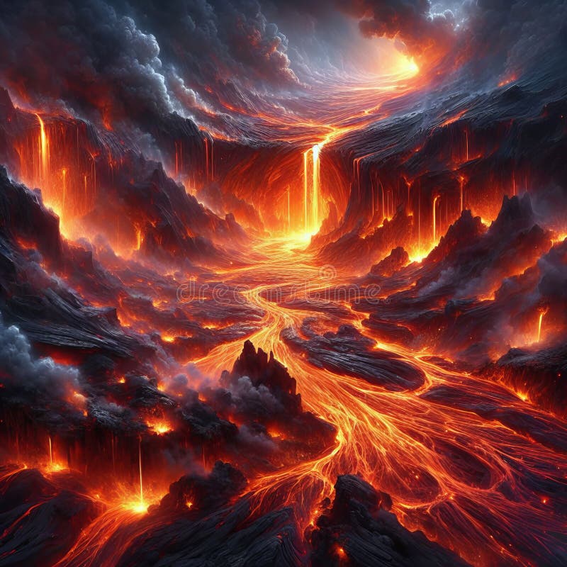 158 20. Lava Flow Lava Flow - a Stream of Molten Rock Stock Photo ...