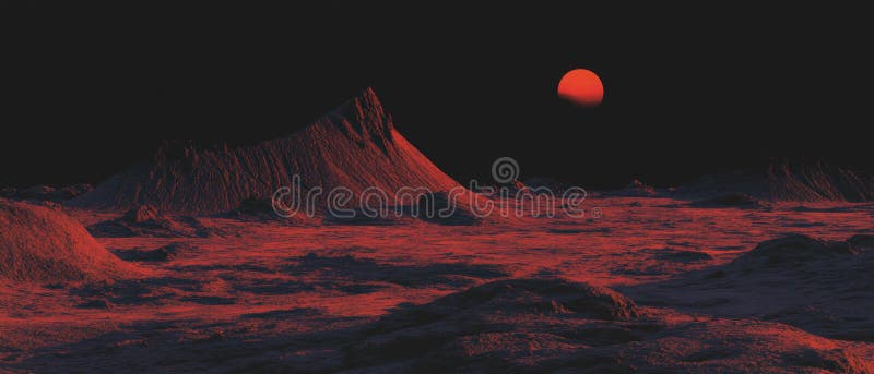 Lava Flows and Ash Fields Create a Barren Volcanic Landscape at Sunset ...