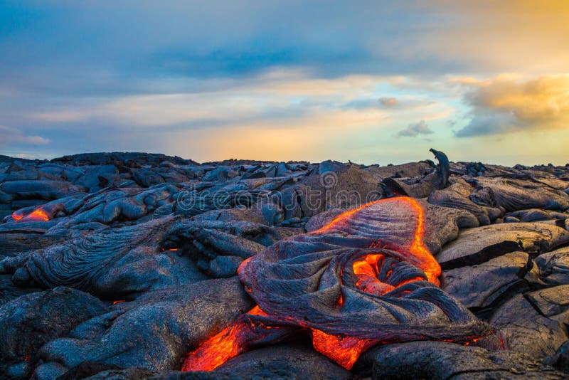 Lava on Hawaii`s Big Island Stock Photo - Image of eruption, puna ...