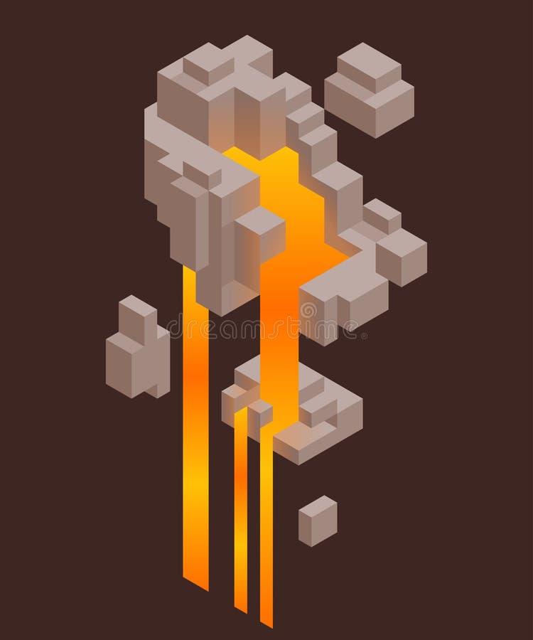 Lava island stock vector. Illustration of glow, background - 86167413