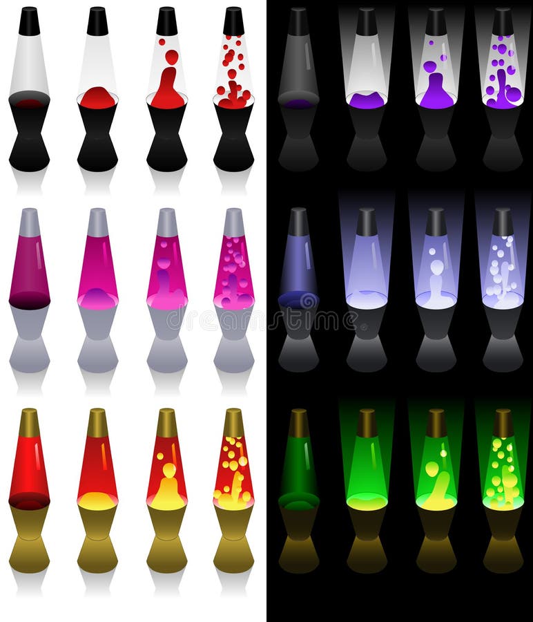 Lava Lamp Collection stock illustration. Illustration of heat - 3965614