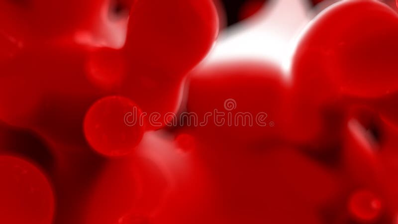 Lava Lamp Red Slime Tender Forms Bokeh Backdrop - Abstract 3D Rendering ...