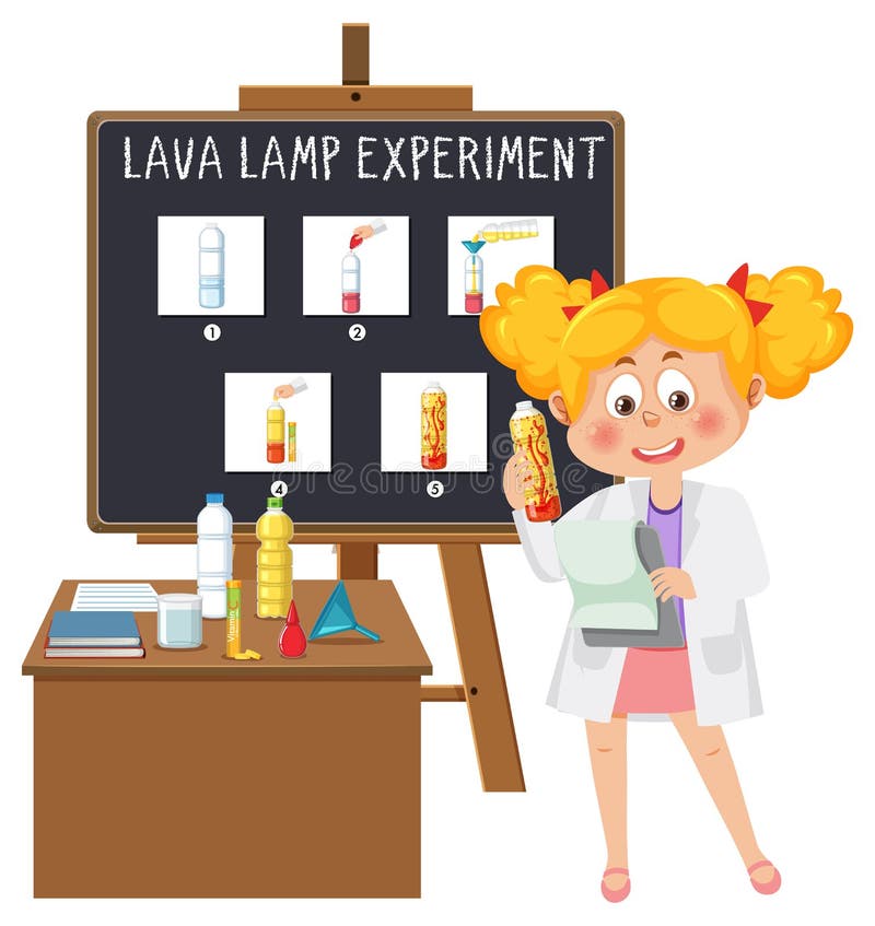 Lava Lamp Science Experiment Stock Vector - Illustration of bright ...