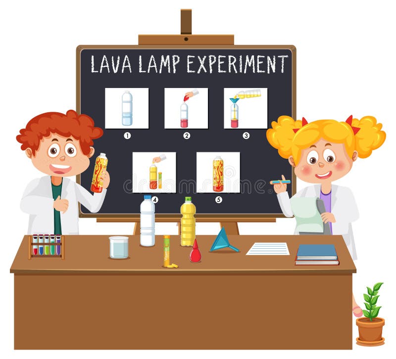 Lava Lamp Science Experiment Stock Vector - Illustration of scientific ...