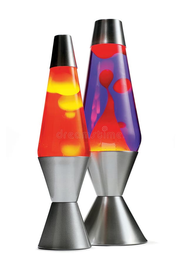Orange Silver Lava Lamp stock photo. Image of home, metal - 3965588